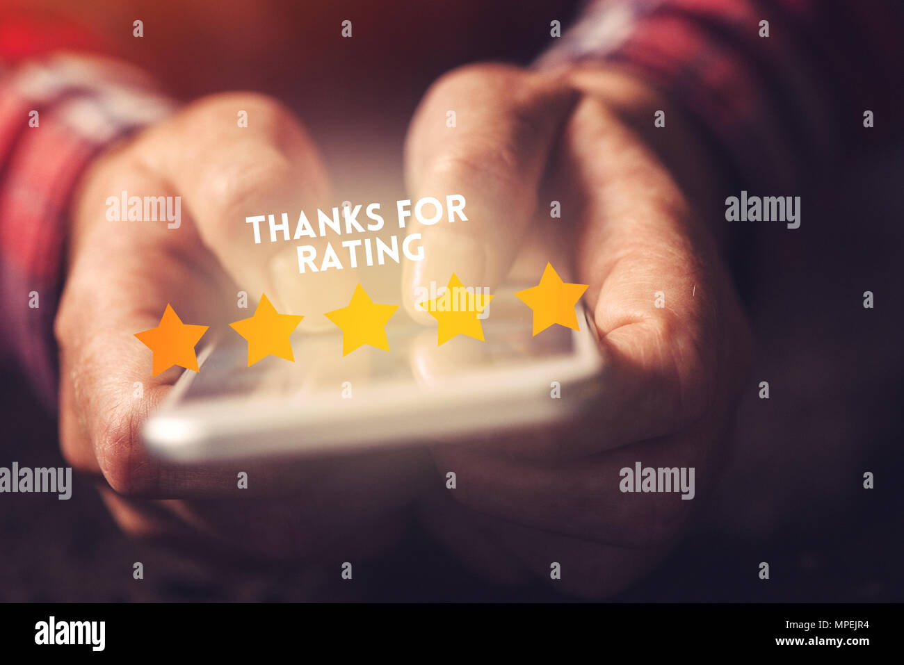 Thanks message on mobile phone hi-res stock photography and images - Alamy