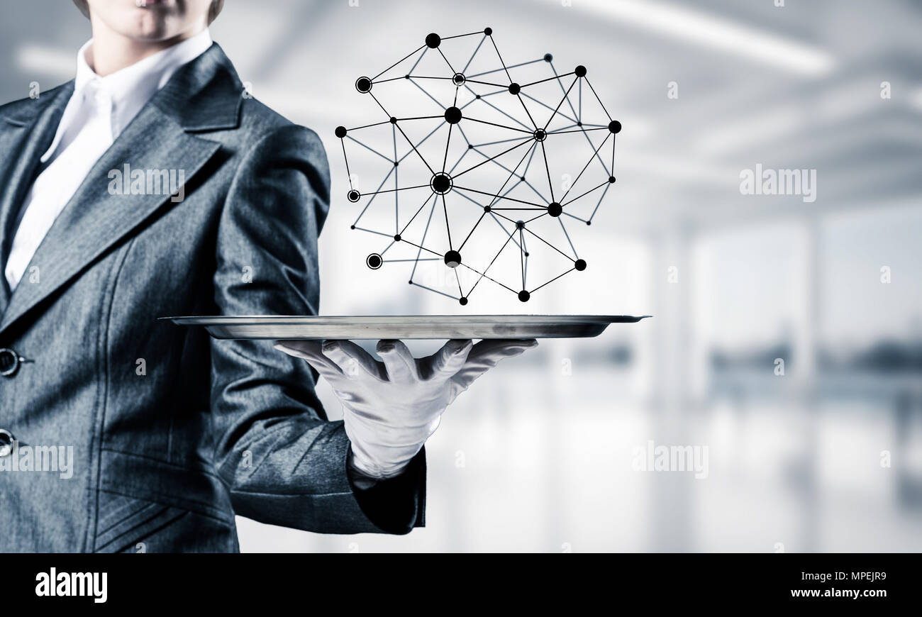 Presenting modern wireless technologies Stock Photo - Alamy