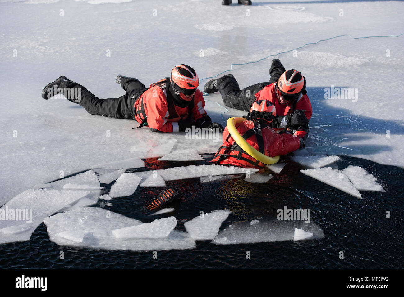 Coast guard ice rescue team hi-res stock photography and images - Alamy