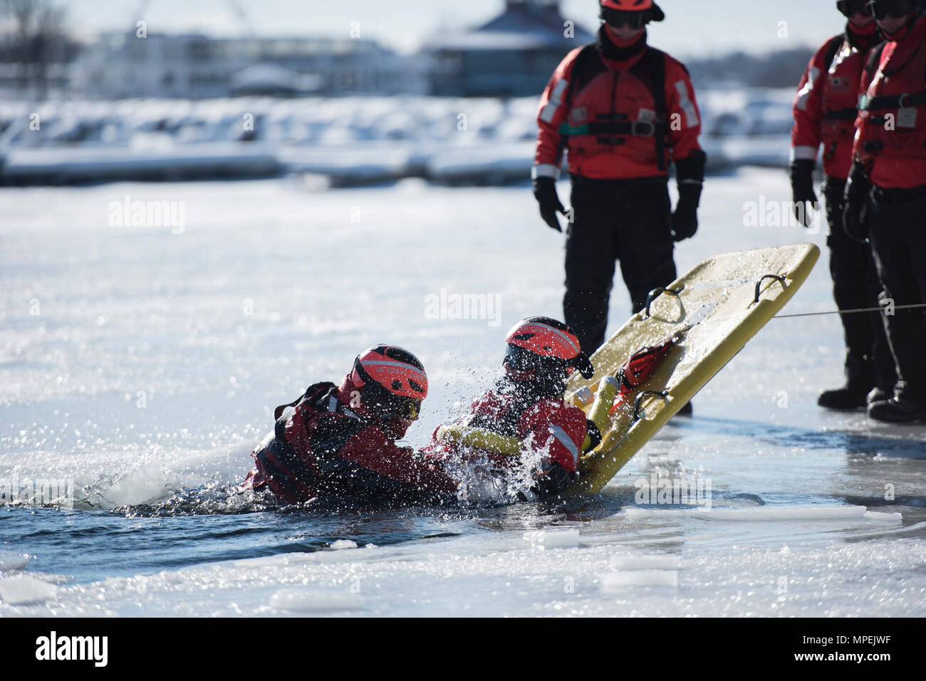 U.S. Coast Guard Rear Adm. Steven Poulin, commander, First Coast Guard ...