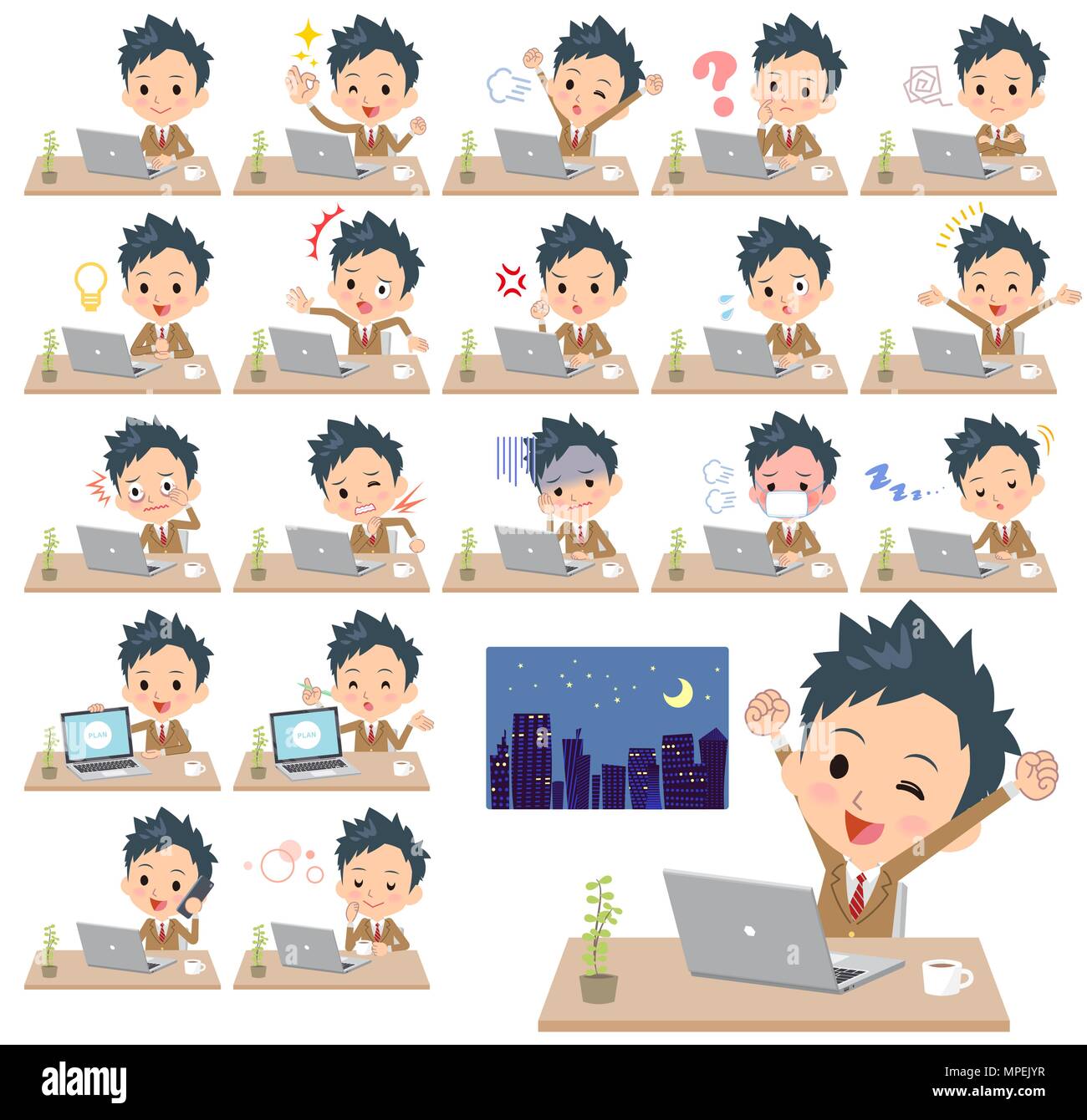 Teen boy school work Stock Vector Images - Alamy