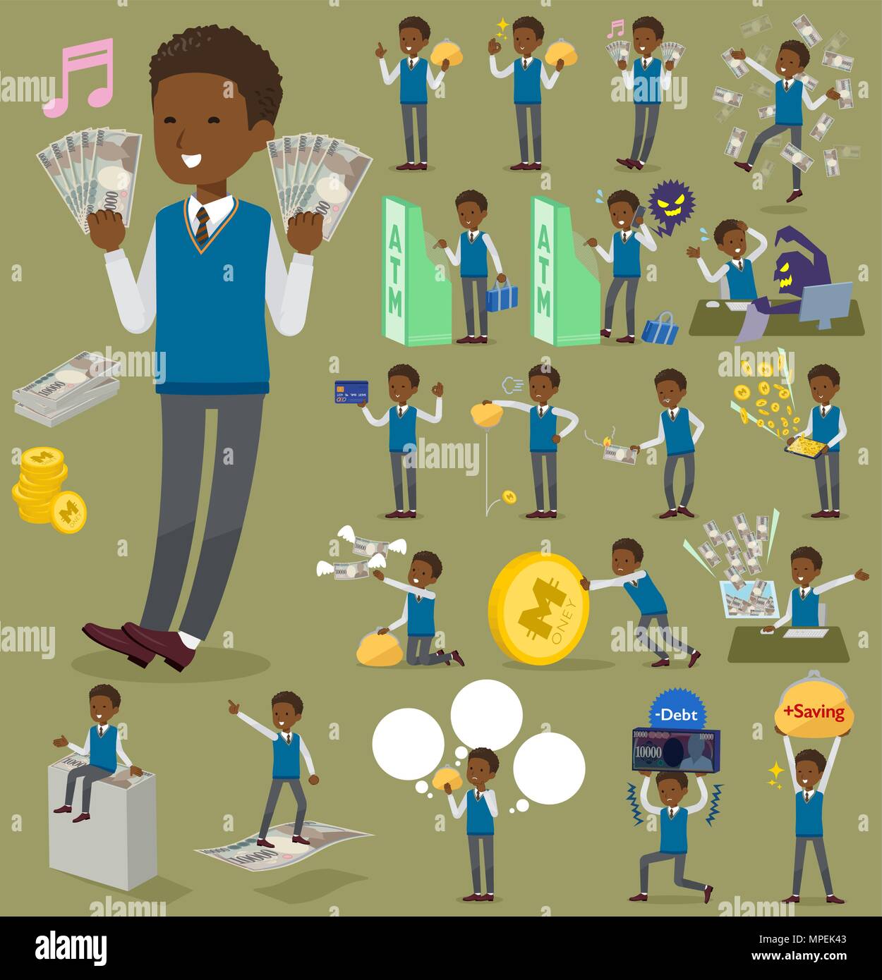 American student cash Stock Vector Images - Alamy