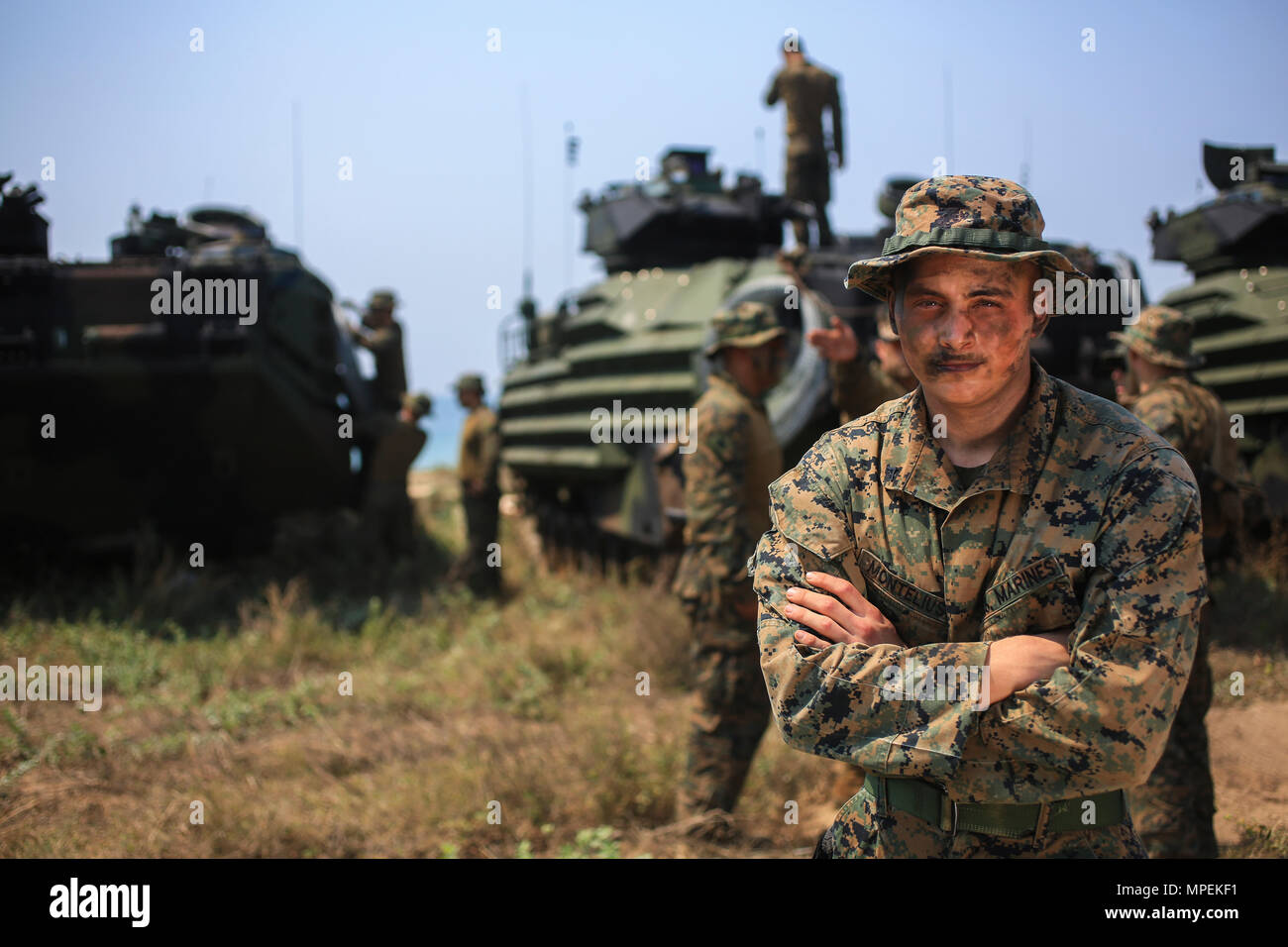 U.S. Marine Corps Lance Cpl. Andrew Montelius, a rifleman with 2nd ...