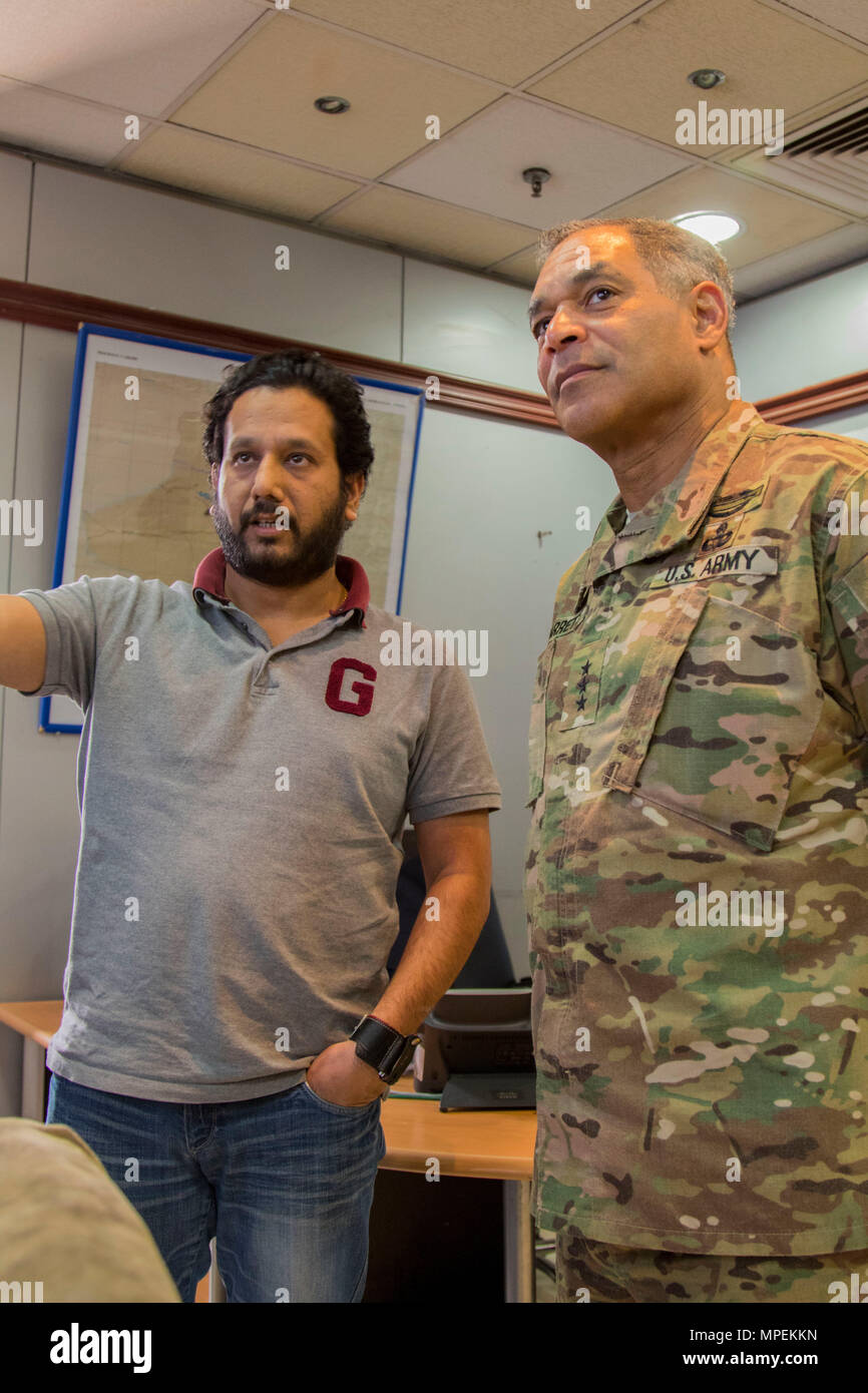 Lt. Gen. Michael X. Garrett, the U.S. Army Central Commander receives a ...