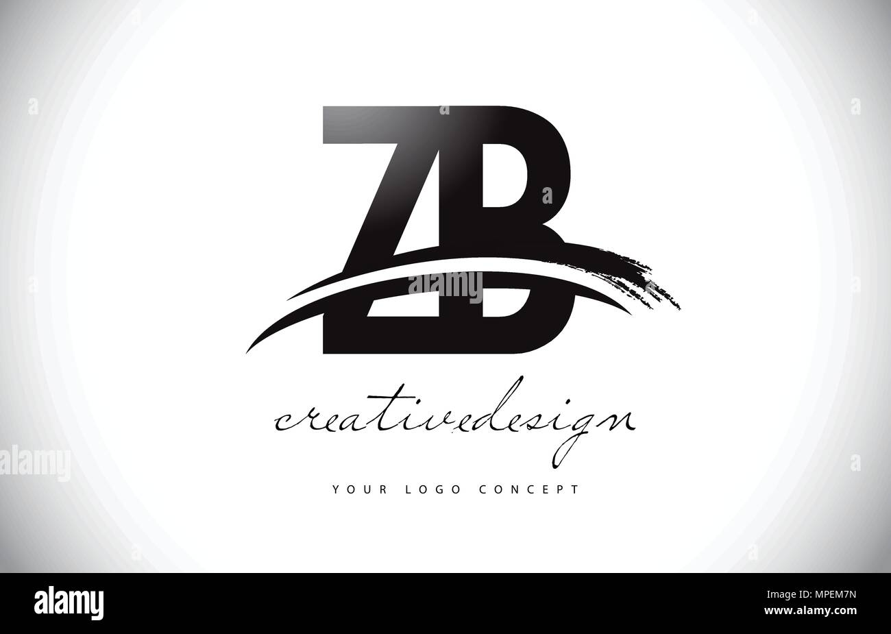Zb logo design Stock Vector Images - Alamy