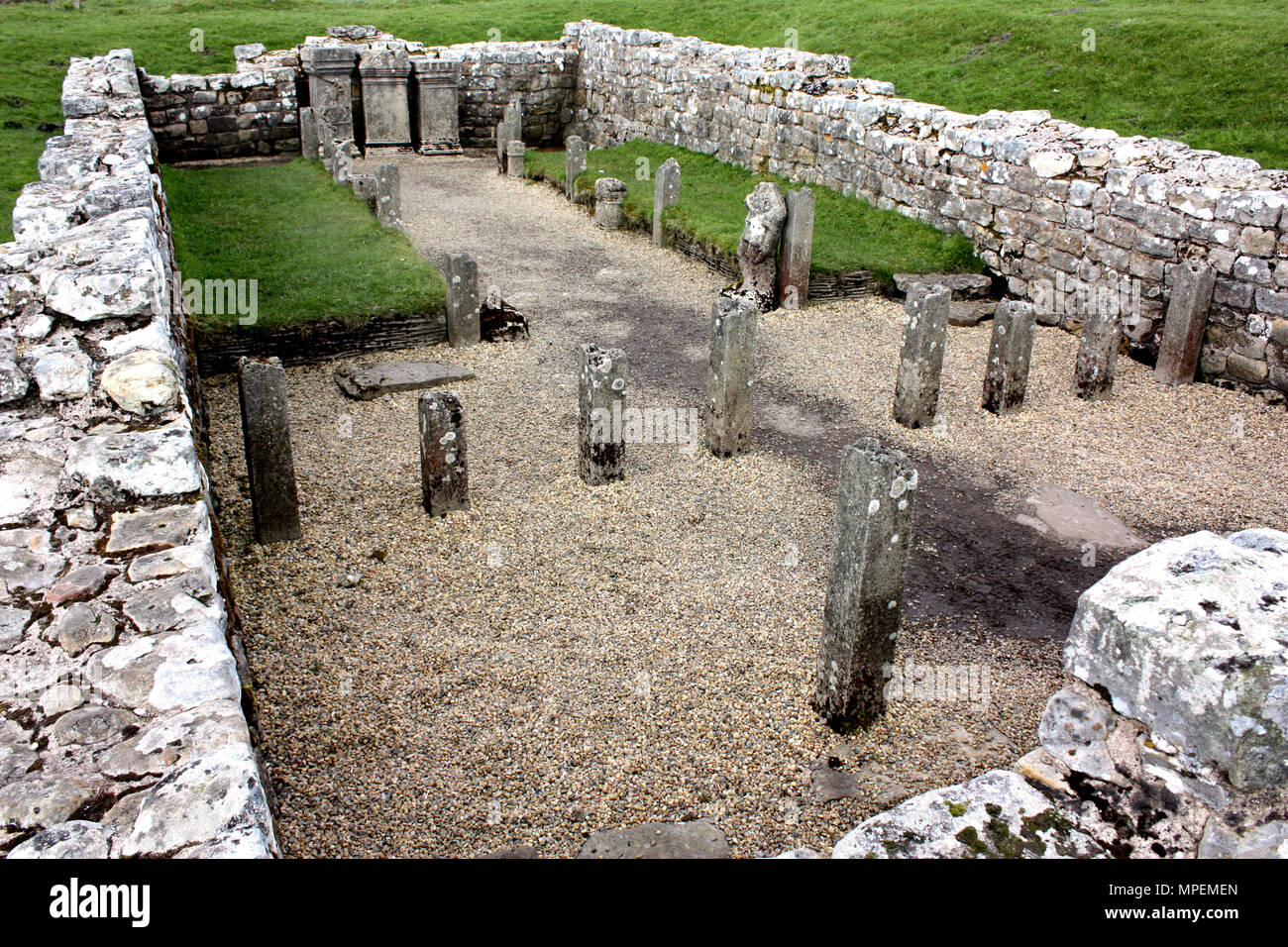 The Temple of Mithras at Carrawburgh near Hadrian's Wall Stock Photo - Alamy
