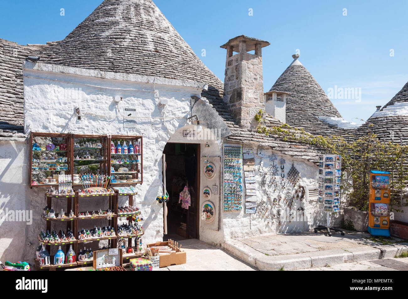Trulli, the traditional stone huts of the town of Alberobello ...