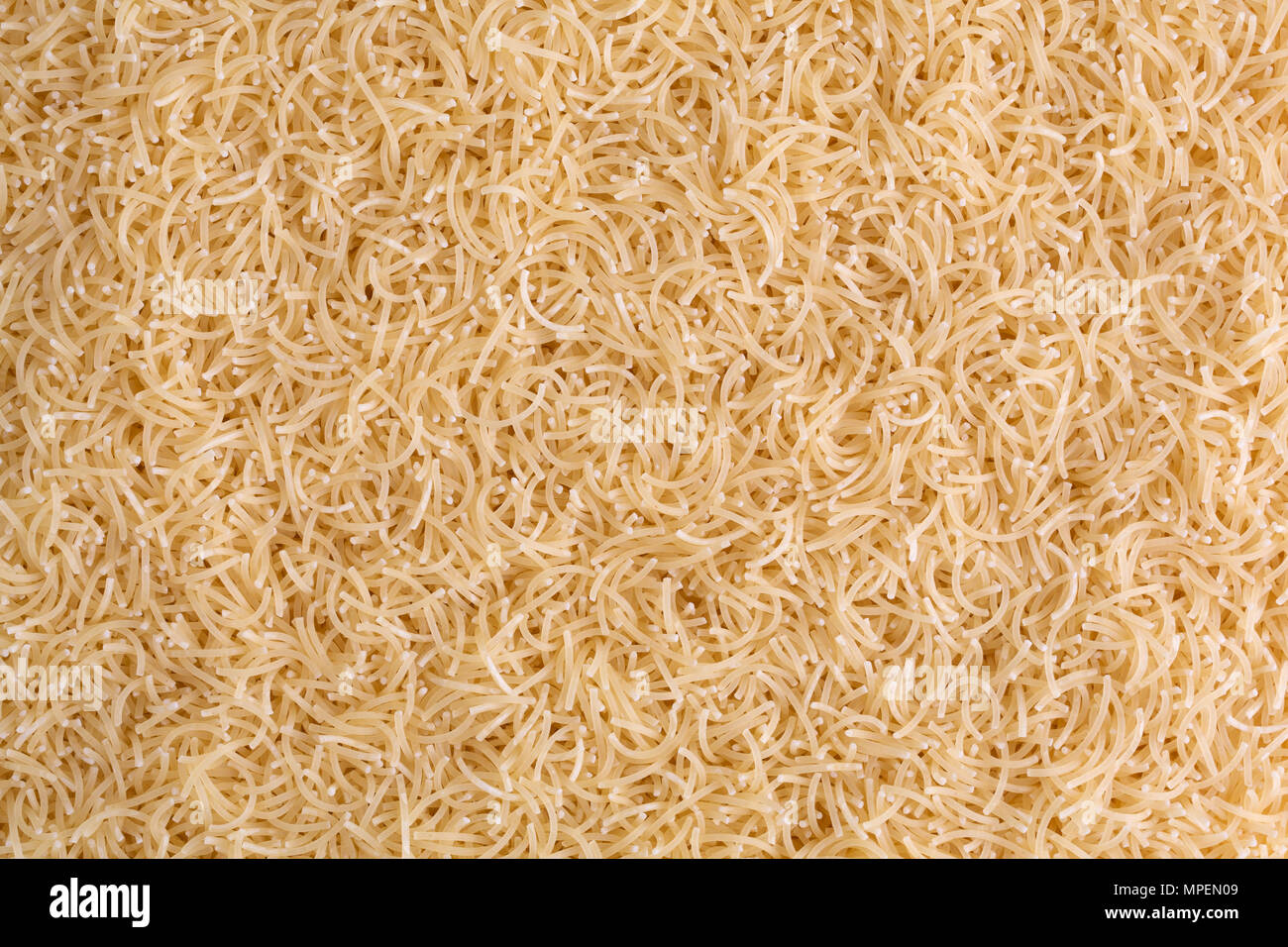 Close view of vermicelli pasta illuminated with natural light Stock ...