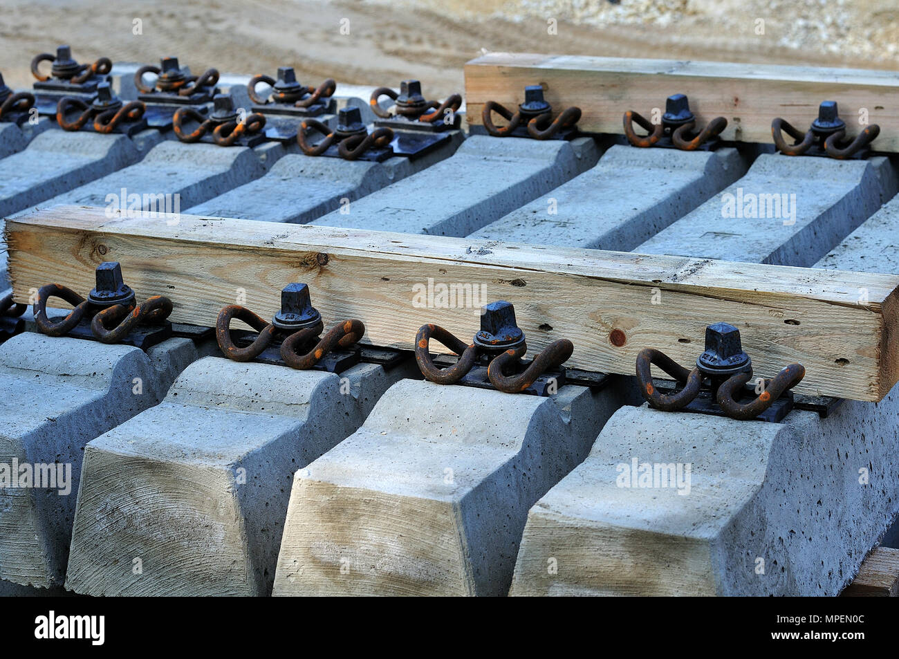 Concrete sleepers stack hi-res stock photography and images - Alamy