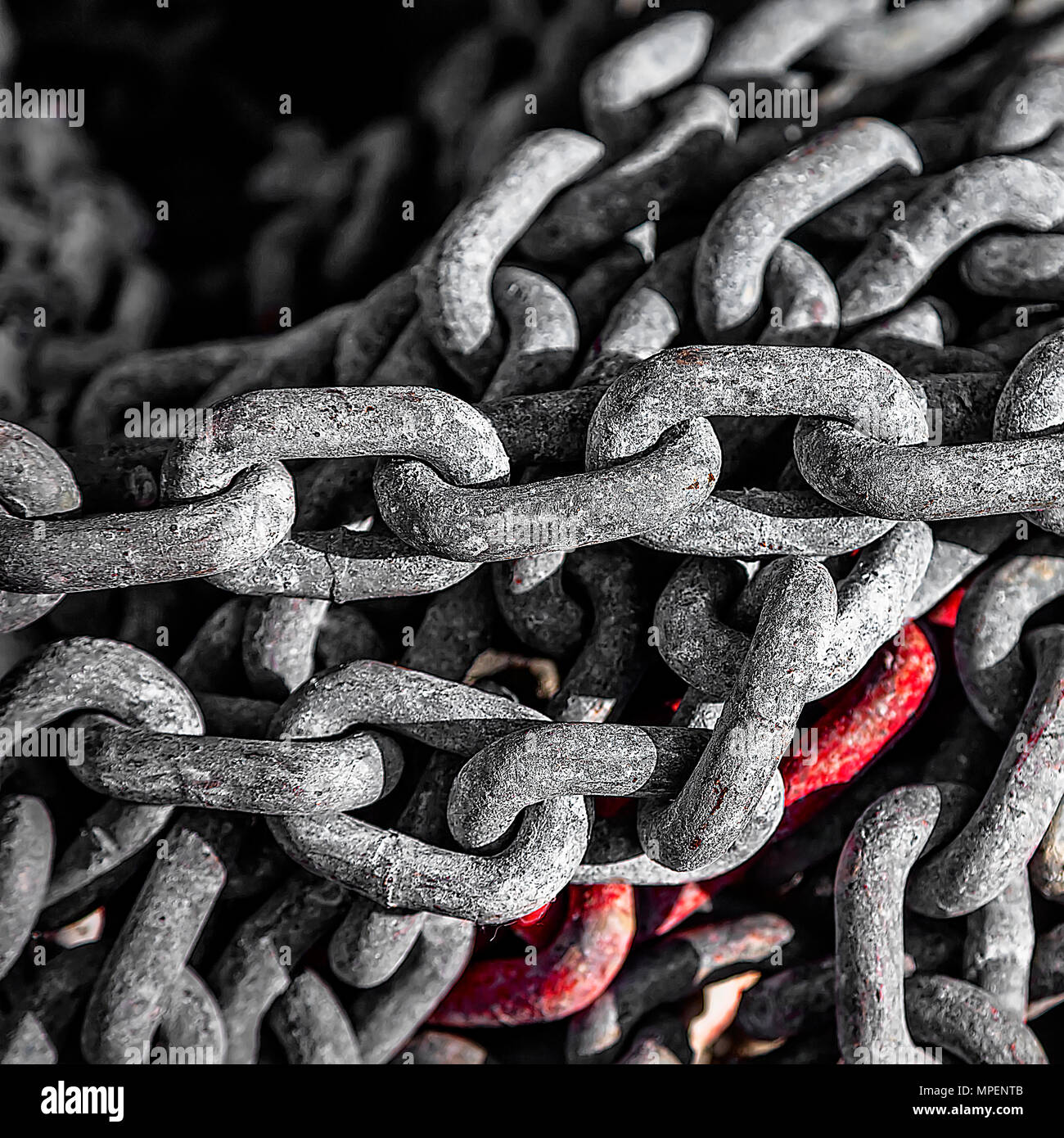Steel chain links anchor hi-res stock photography and images - Alamy
