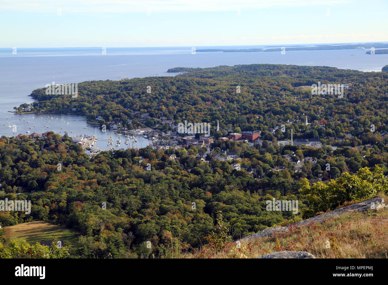 Mt. Battie and Camden, Maine Stock Photo - Alamy