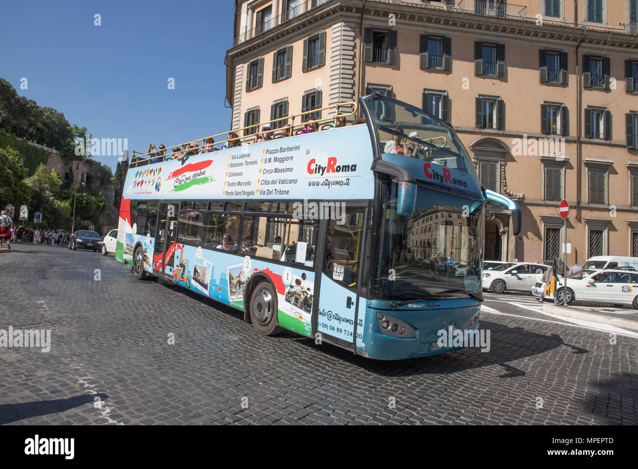 Touristic City Bus, Rome Italy Stock Photo - Alamy
