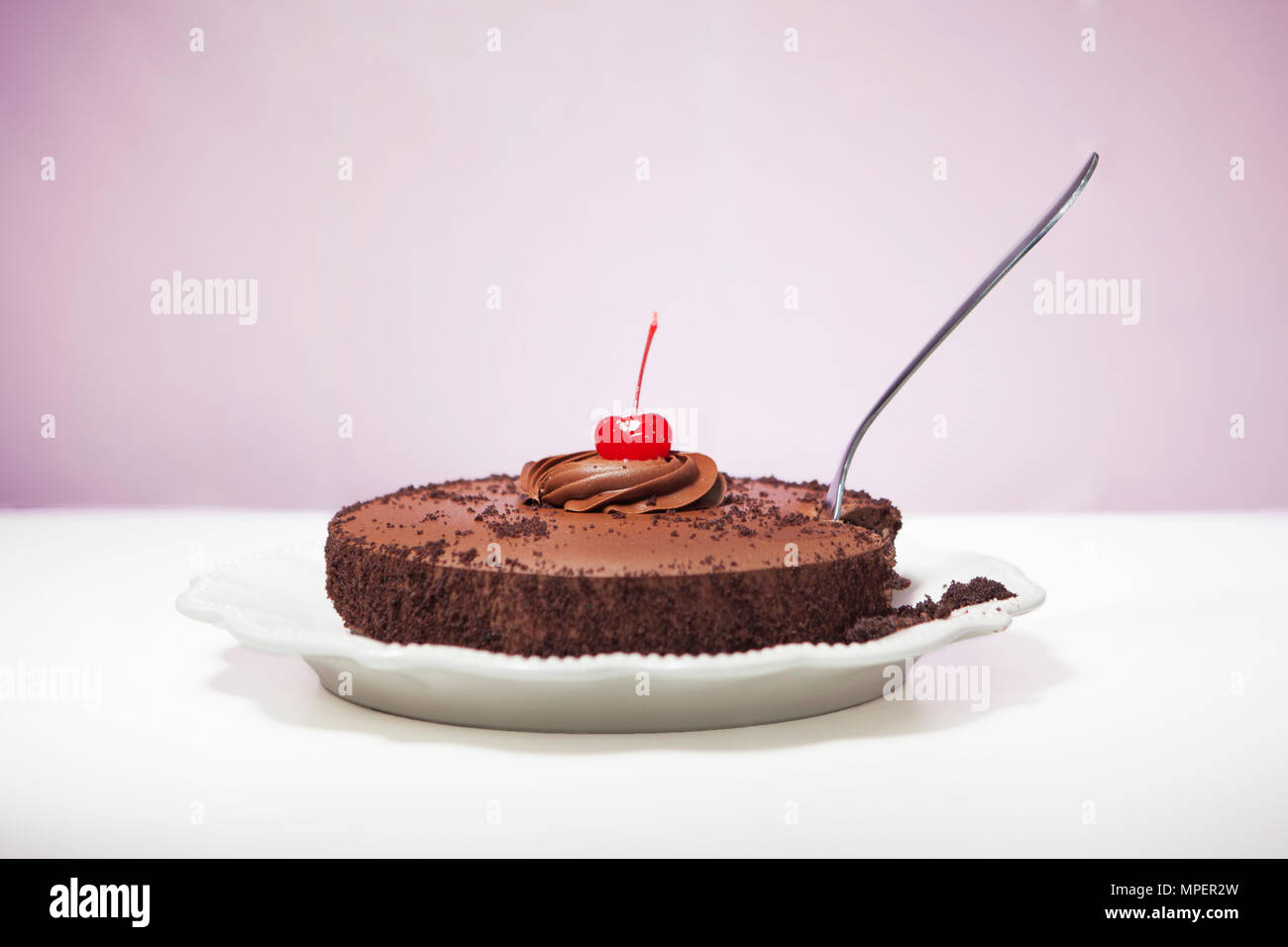Top view cherry cake hi-res stock photography and images - Alamy