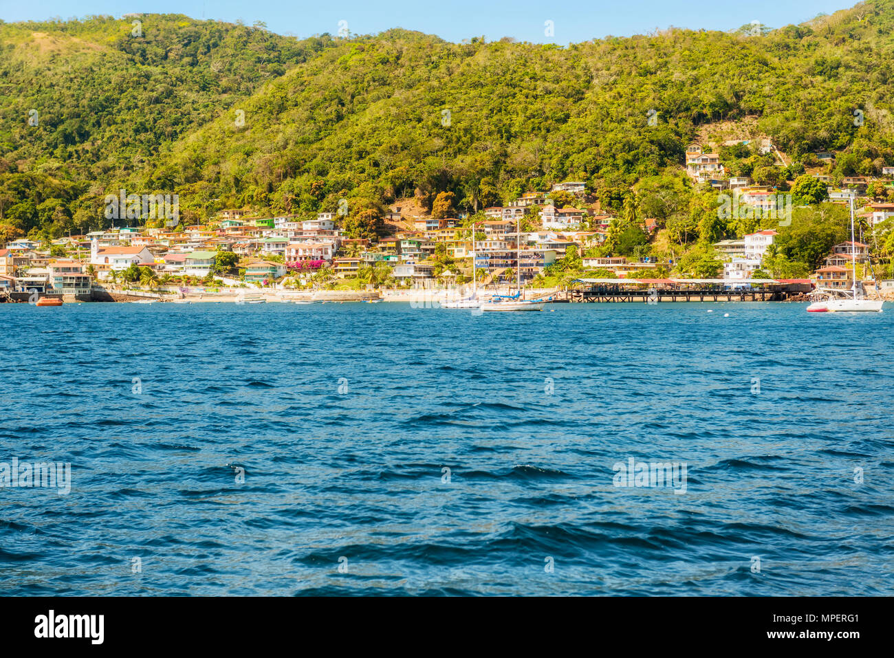 Taboga, Panama - February 20, 2017: San Pedro village on Taboga island ...