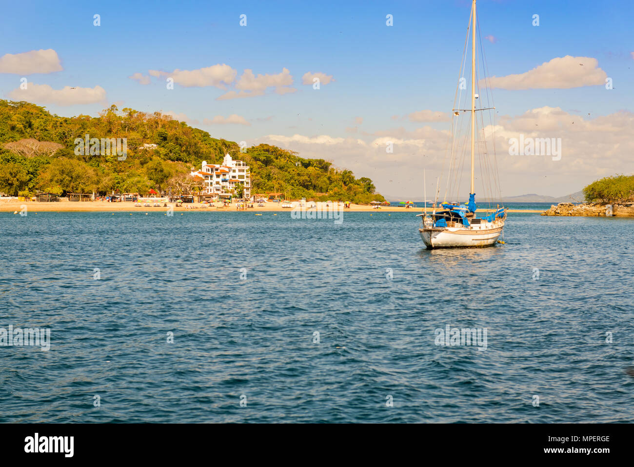 Taboga, Panama - February 20, 2017: Beaches in Taboga island also known ...