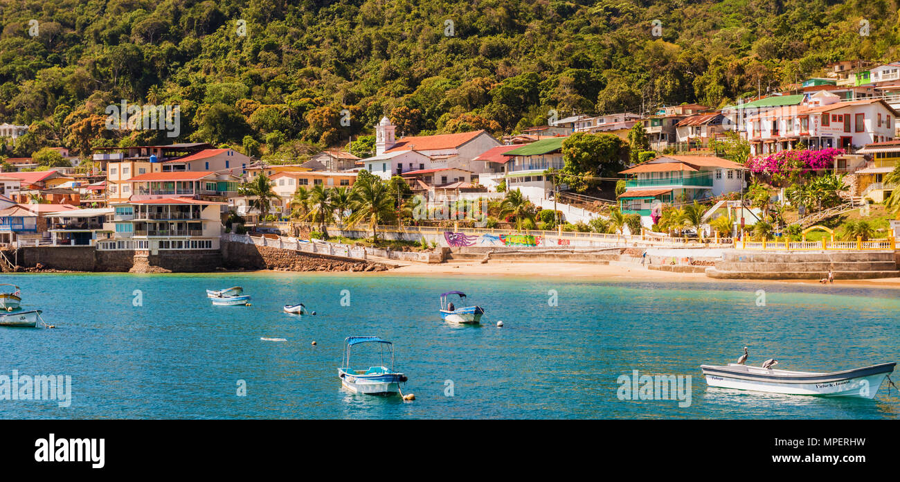 Taboga, Panama - February 20, 2017: San Pedro village on Taboga island ...