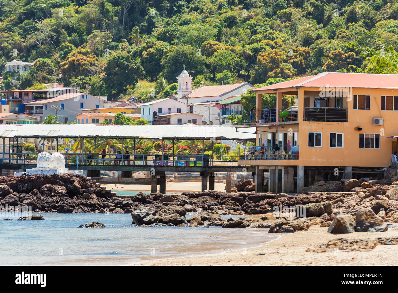 Taboga, Panama - February 20, 2017: San Pedro village on Taboga island ...