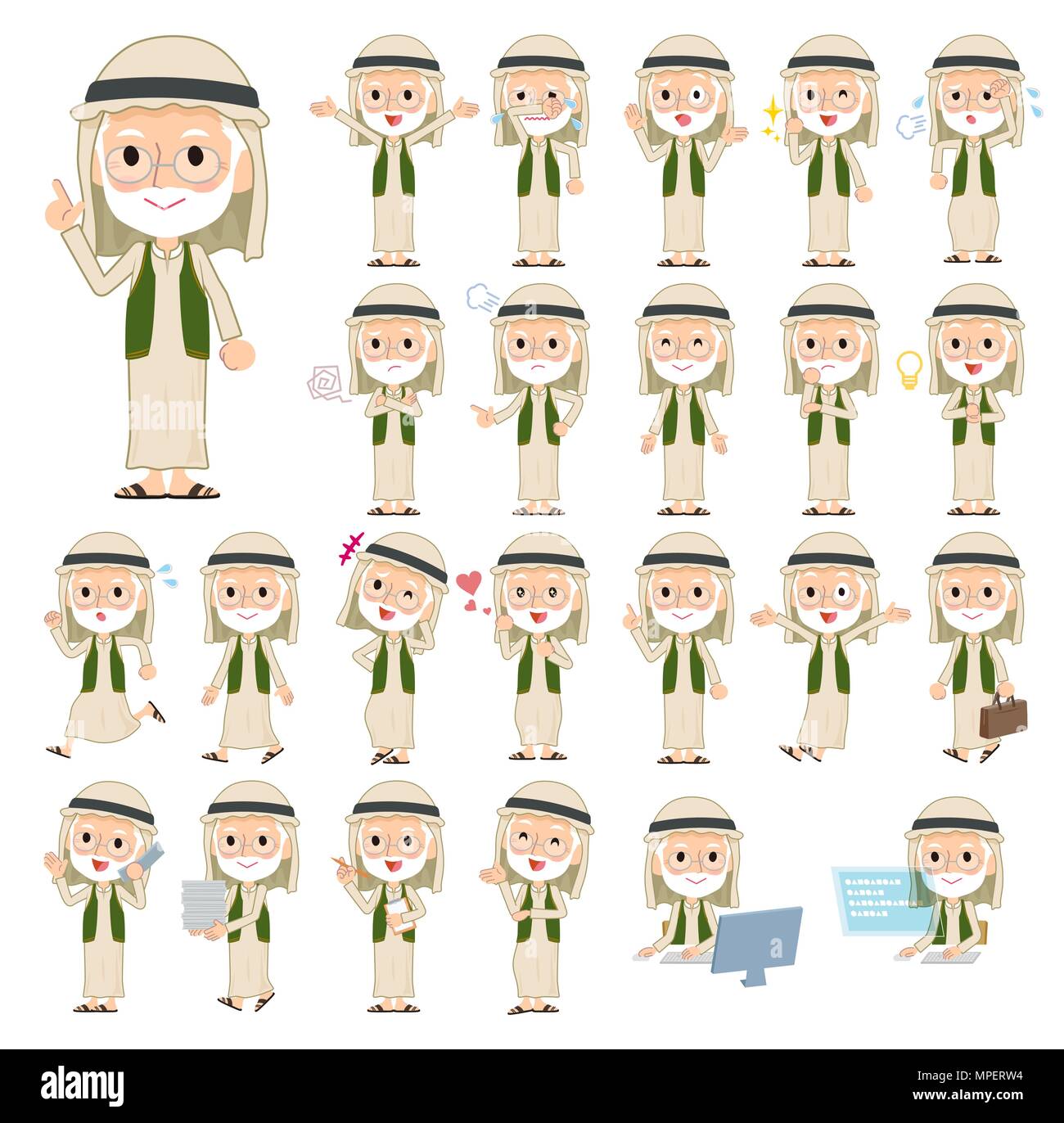 Happy arab man wearing Cut Out Stock Images & Pictures - Alamy