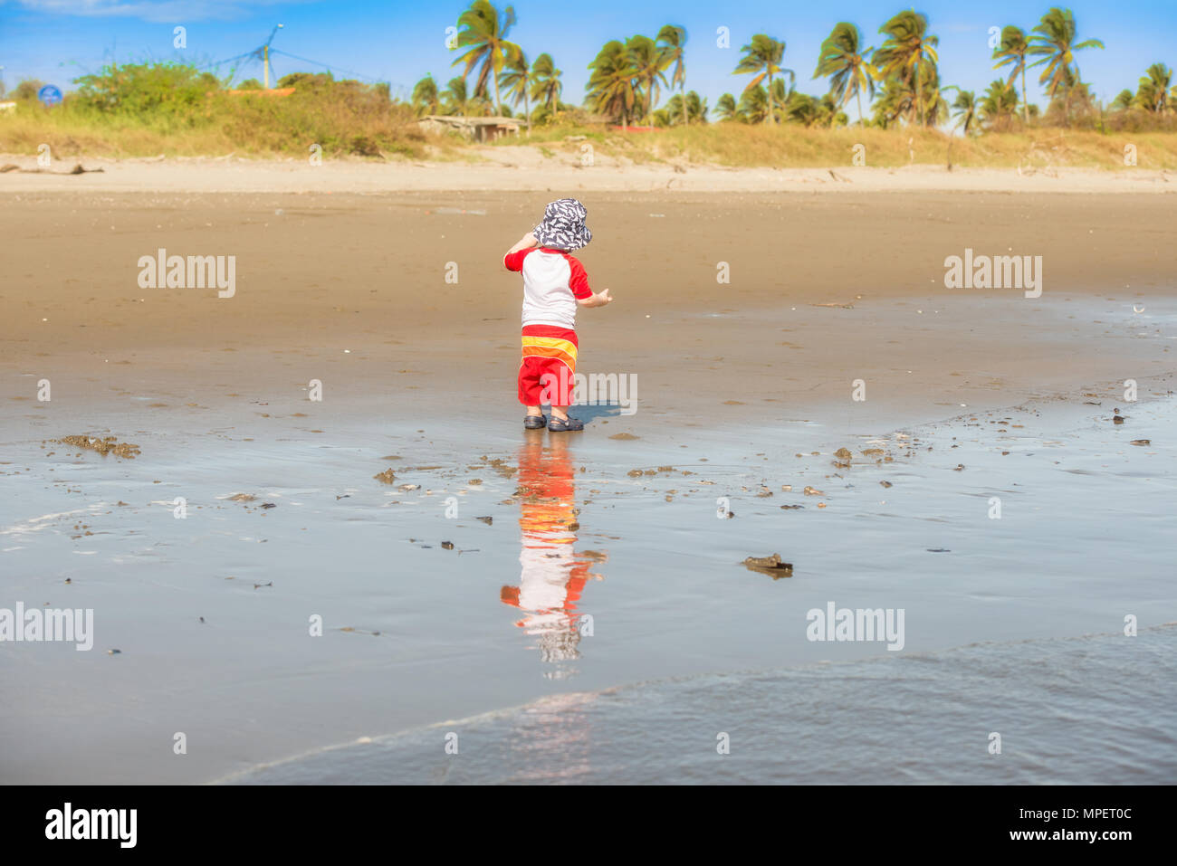 Playa el Rompio, Panama - February 22, 2017: Young cute baby boy ...