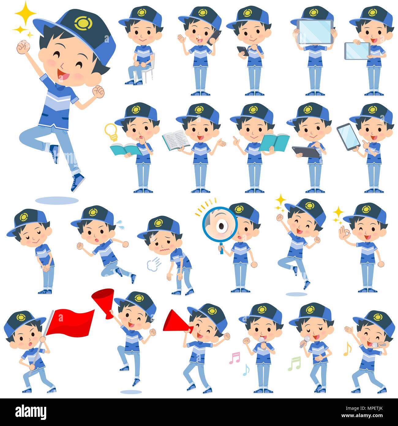 Boy poses Stock Vector Images - Alamy
