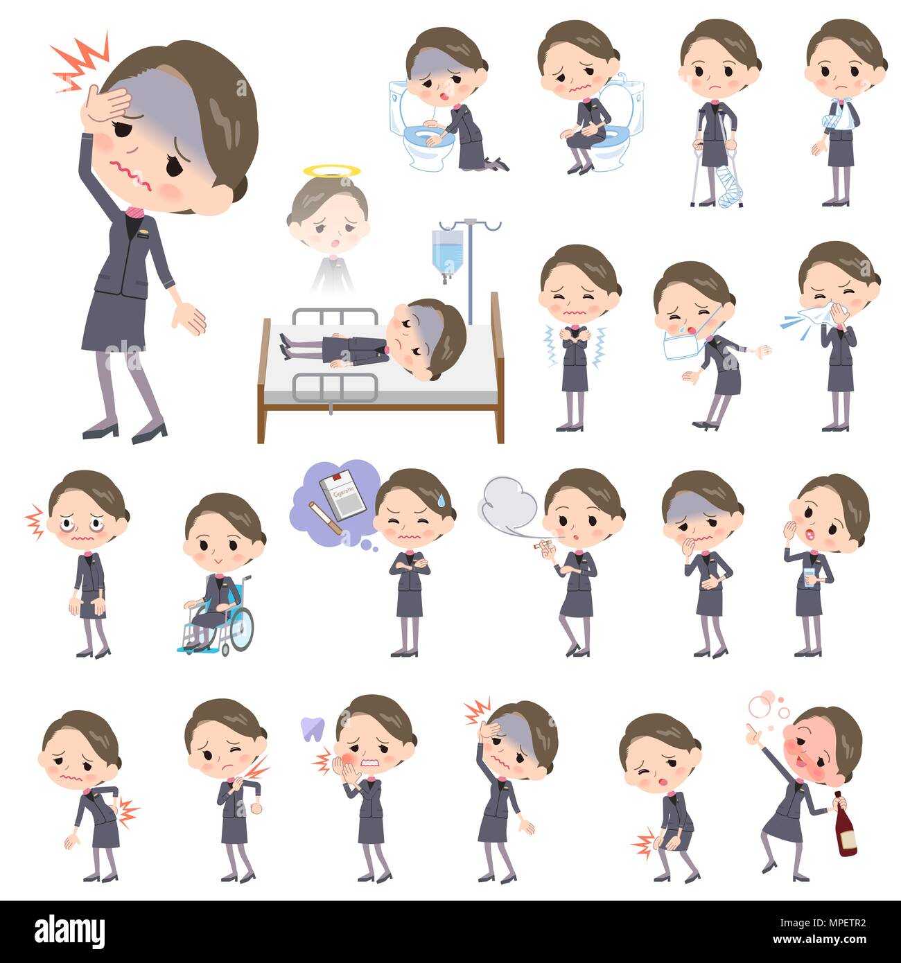 Headaches Stock Vector Images - Alamy