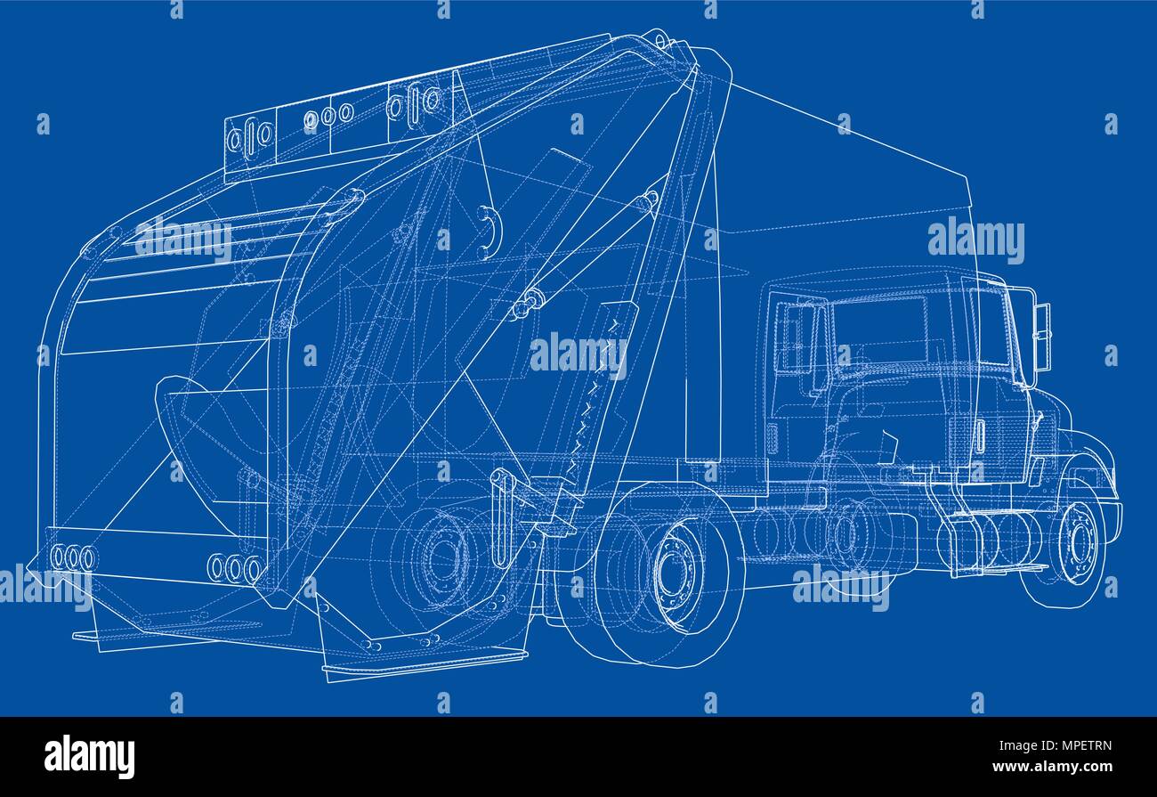 Garbage truck concept. Vector Stock Vector Image & Art - Alamy