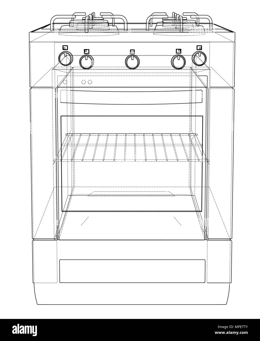 Gas stove concept. Vector Stock Vector Image & Art - Alamy