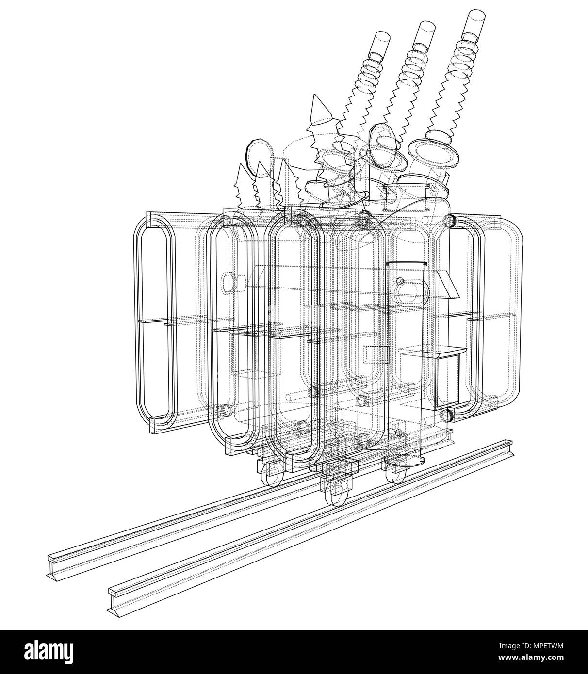 Distribution transformer Stock Vector Images - Alamy