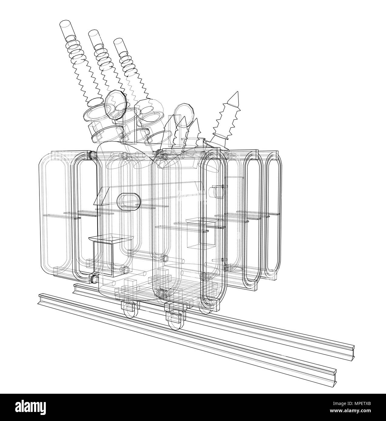 Power transformer concept. Vector Stock Vector Image & Art - Alamy