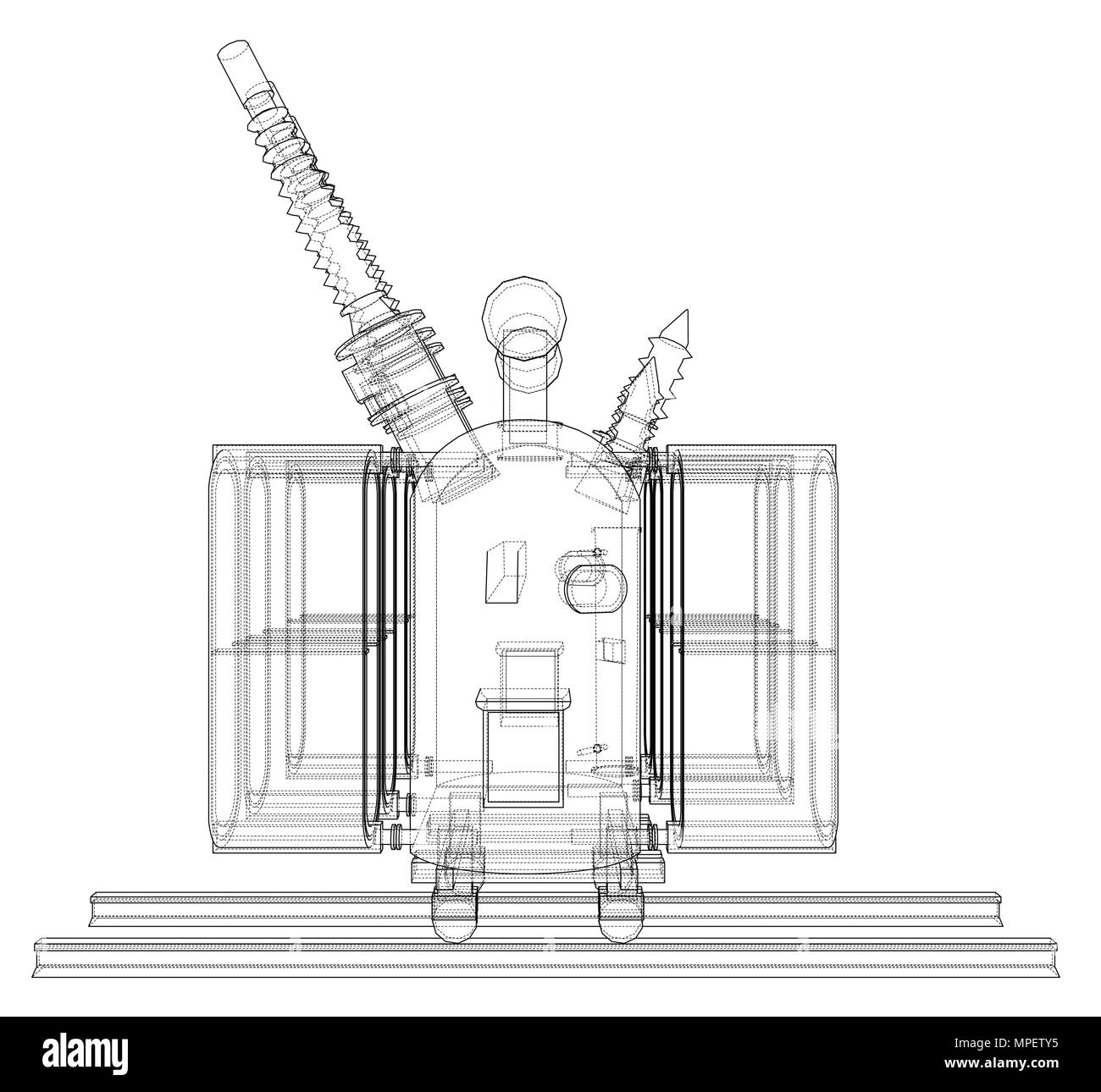 Power transformer concept. Vector Stock Vector Image & Art - Alamy