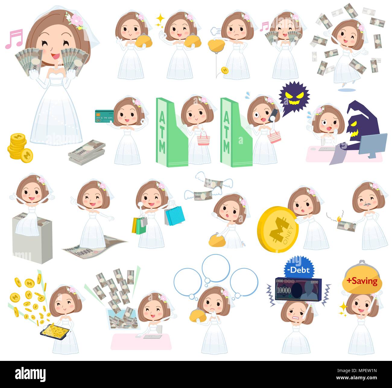 Wedding dress shopping Stock Vector Images - Alamy