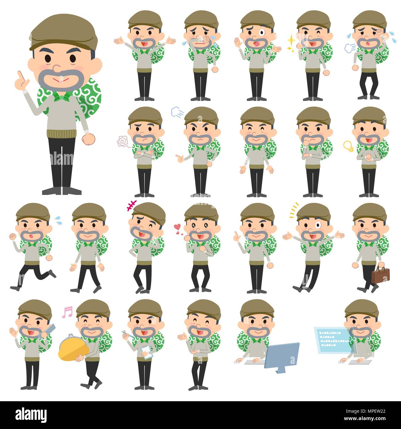 Set of various poses of Burglar man Stock Vector Image & Art - Alamy