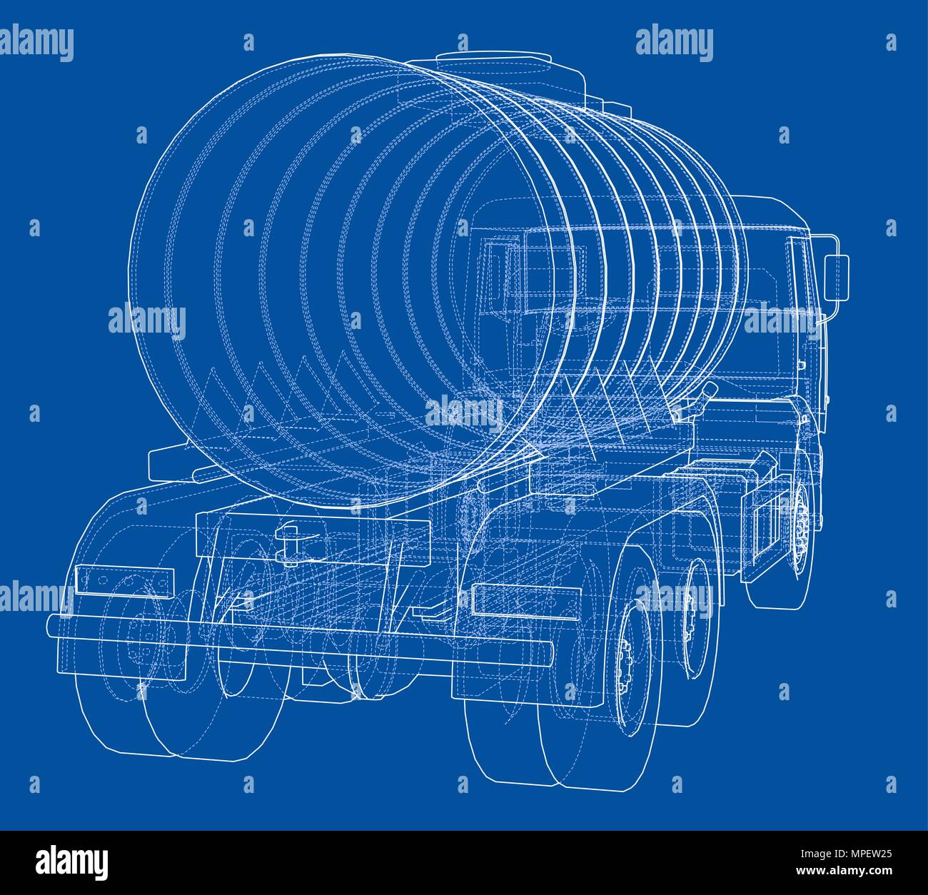 Truck with tank concept. Vector Stock Vector Image & Art - Alamy