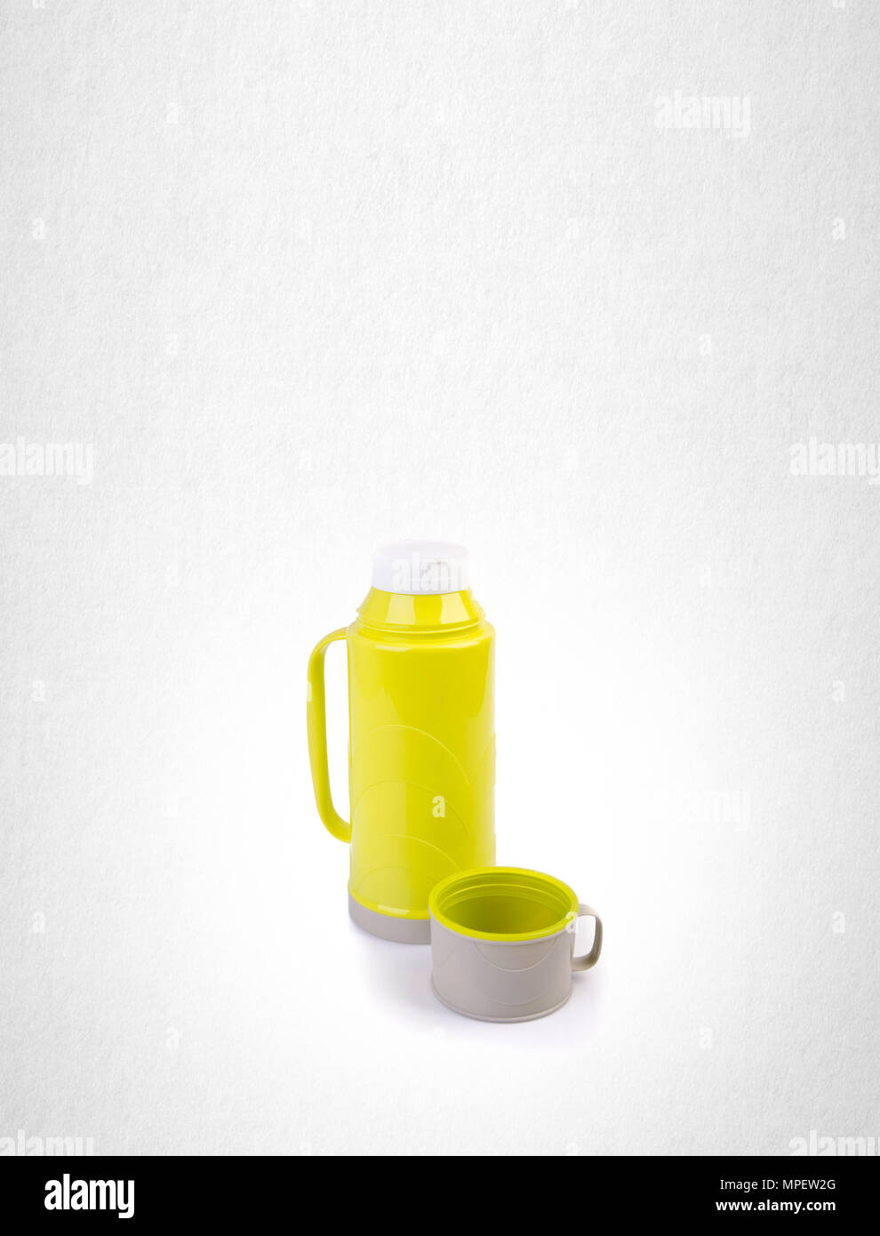 Thermos or Plastic Thermos flask on a background Stock Photo - Alamy