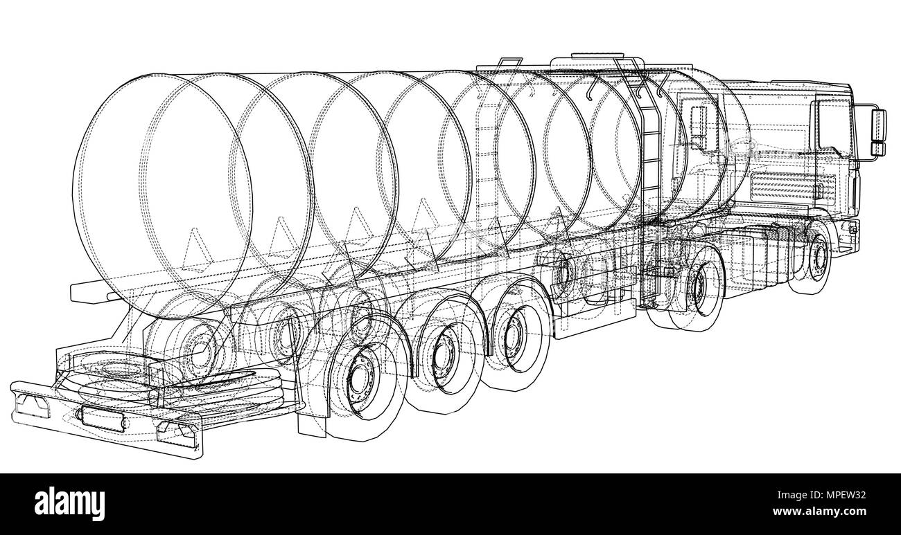 Truck with tank concept. Vector Stock Vector Image & Art - Alamy
