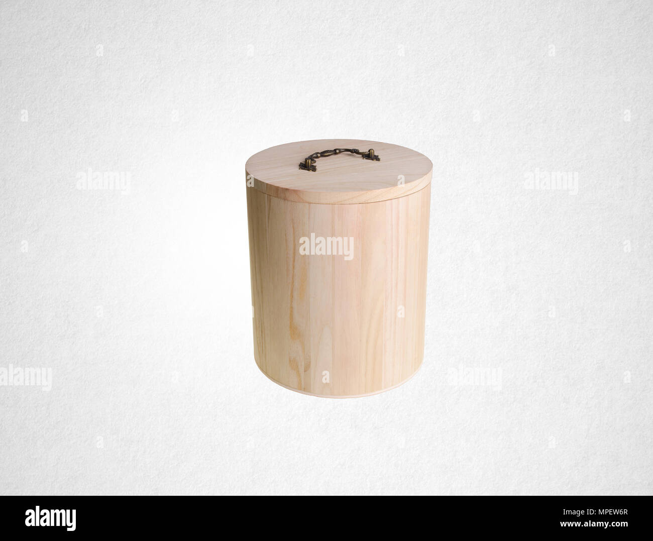 wooden container and pot for rice storage on background Stock Photo - Alamy
