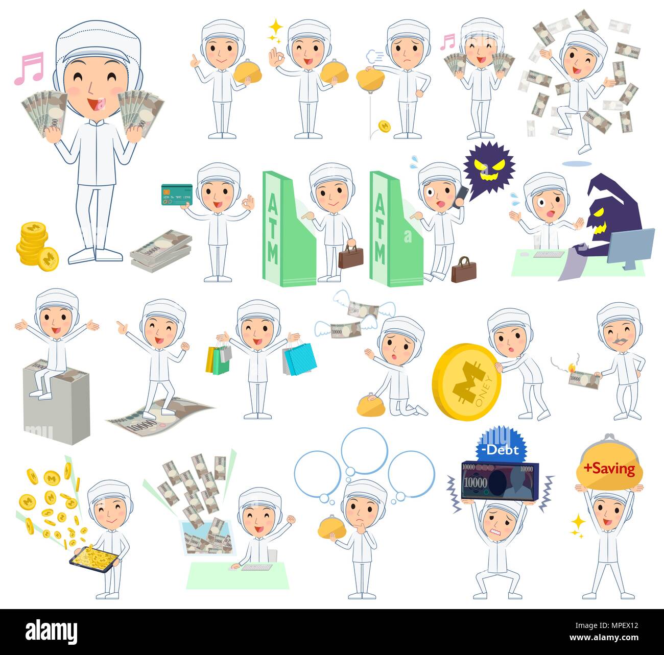 Money factory coins Stock Vector Images - Alamy