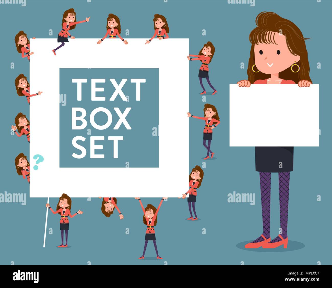flat type 90s fashion women text box Stock Vector Image & Art - Alamy