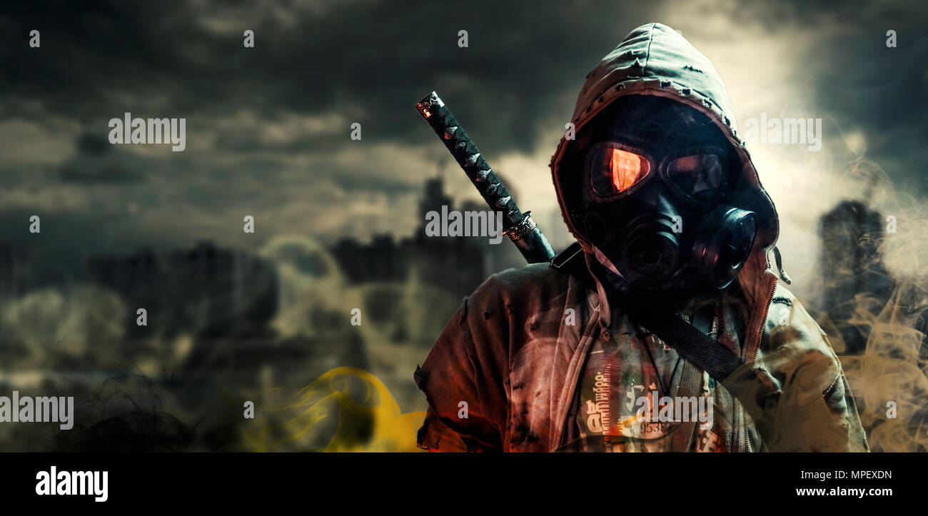 Nuclear post-apocalypse survivors Stock Photo - Alamy