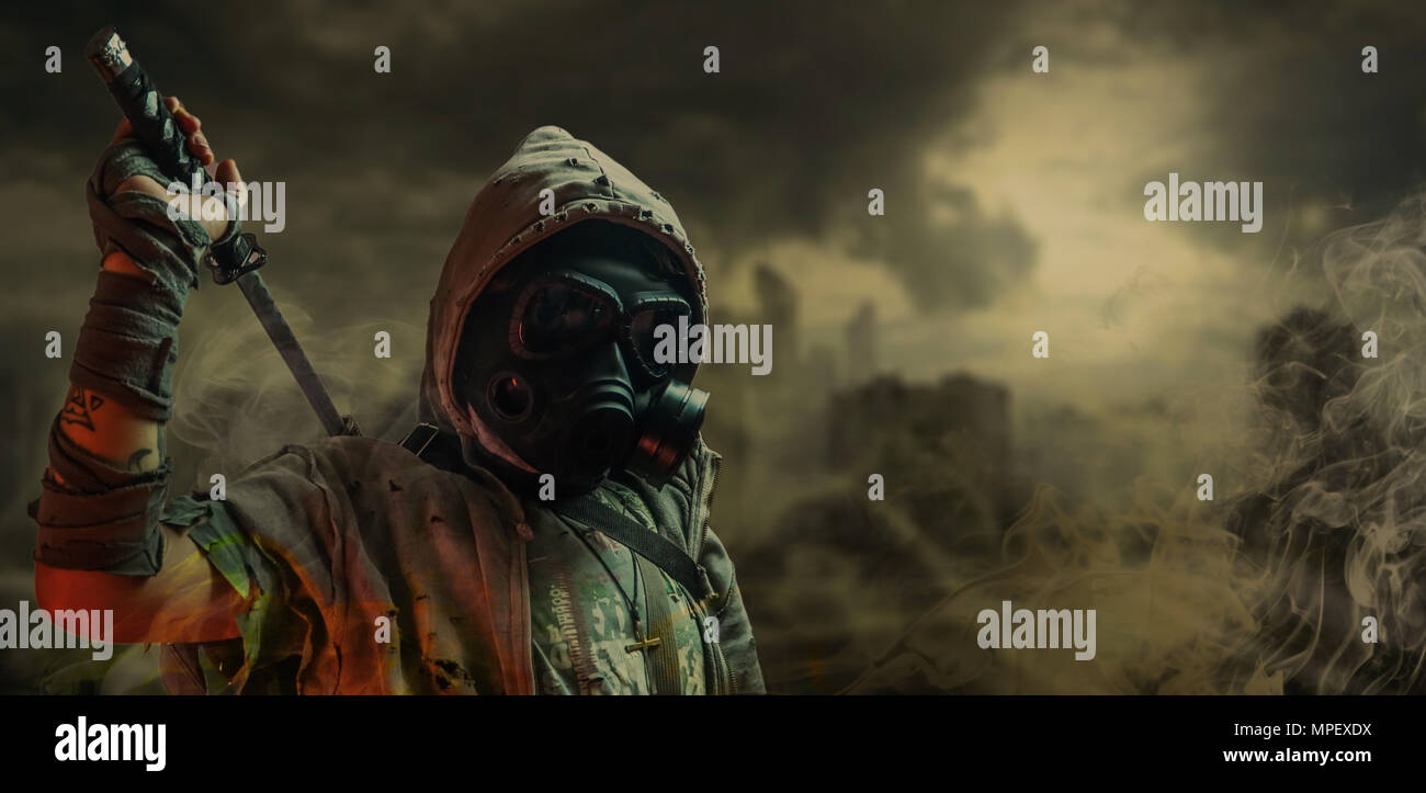 Nuclear post-apocalypse survivors Stock Photo - Alamy