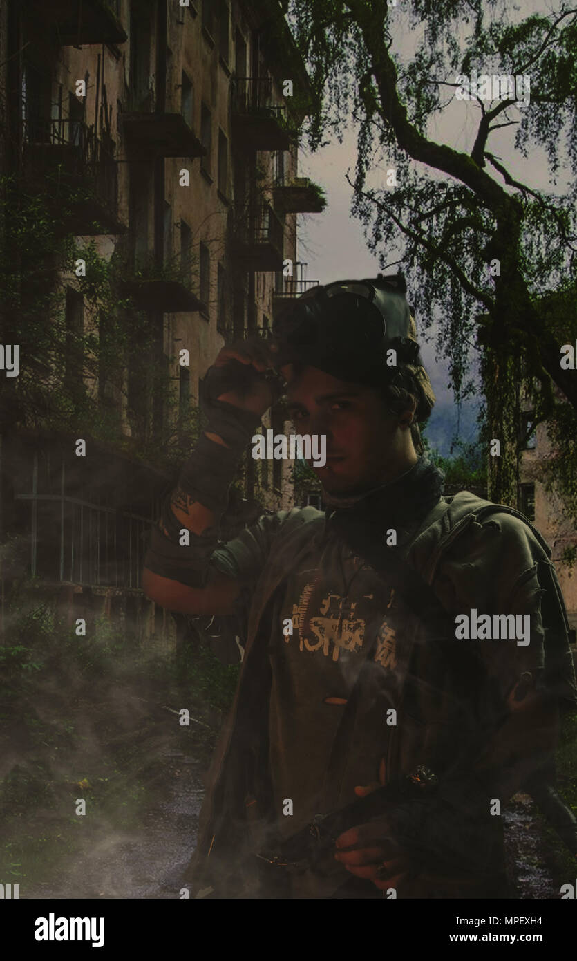 Nuclear post-apocalypse survivors Stock Photo - Alamy