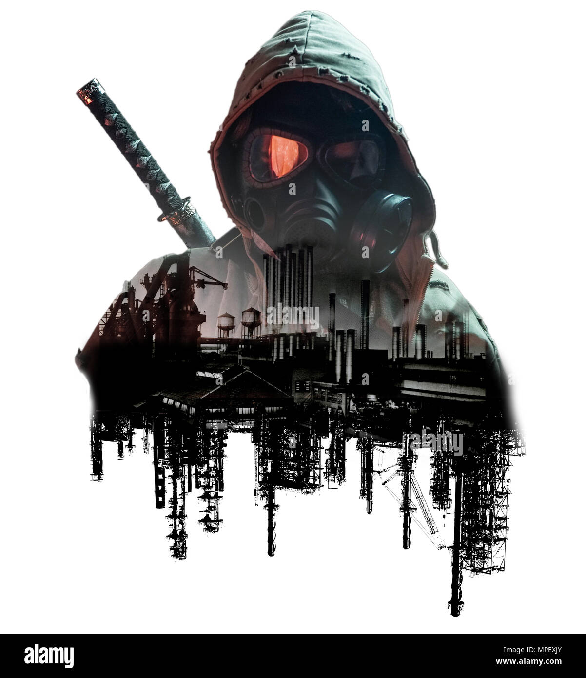 abstract post apocalyptic double exposure Stock Photo - Alamy