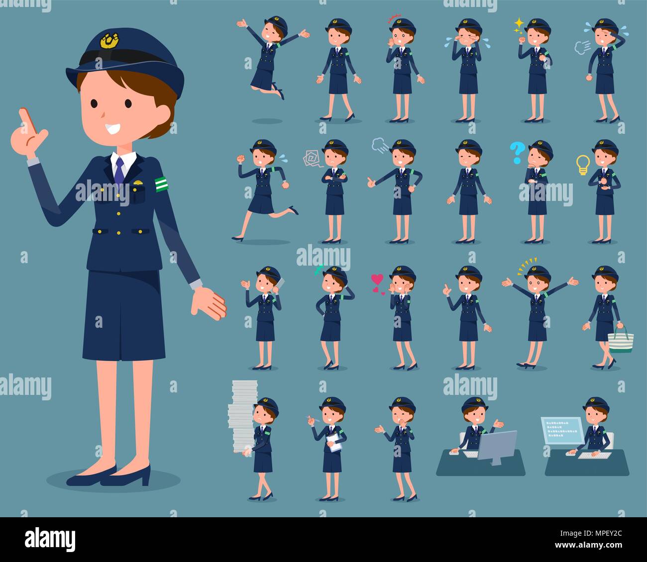 Sad police officer Stock Vector Images - Alamy