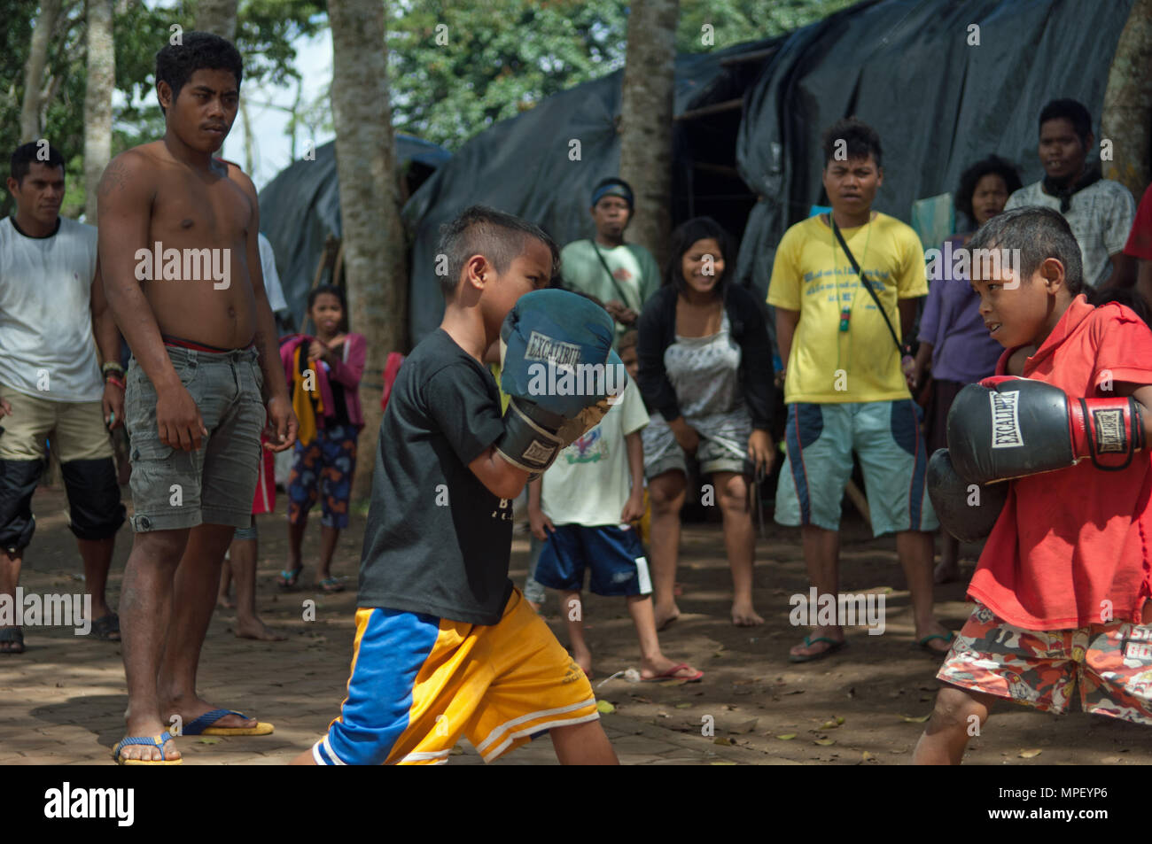 The boxing match, Malaybalay, Mindanao Stock Photo - Alamy