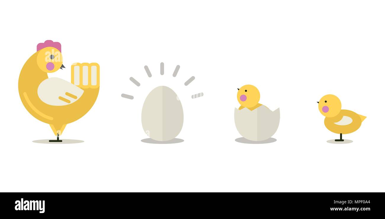 Chicken family vector illustration Stock Vector Image & Art - Alamy