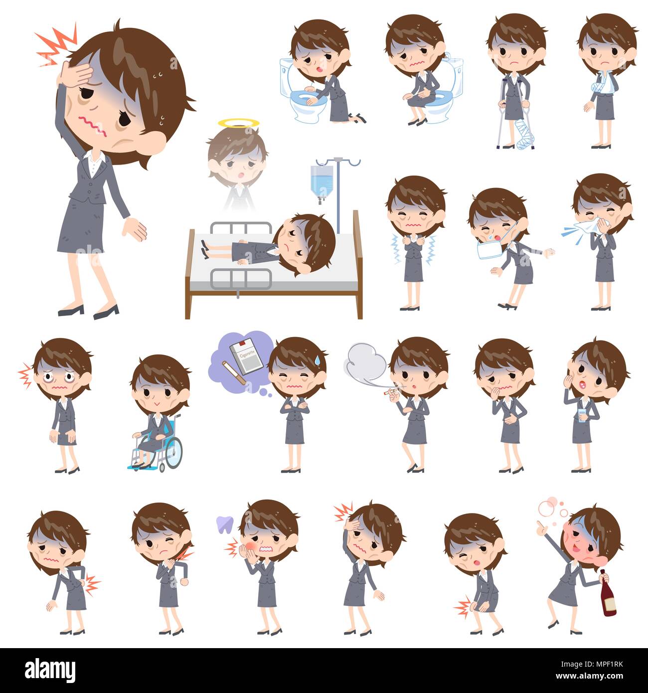 Bad physical condition Stock Vector Images - Alamy