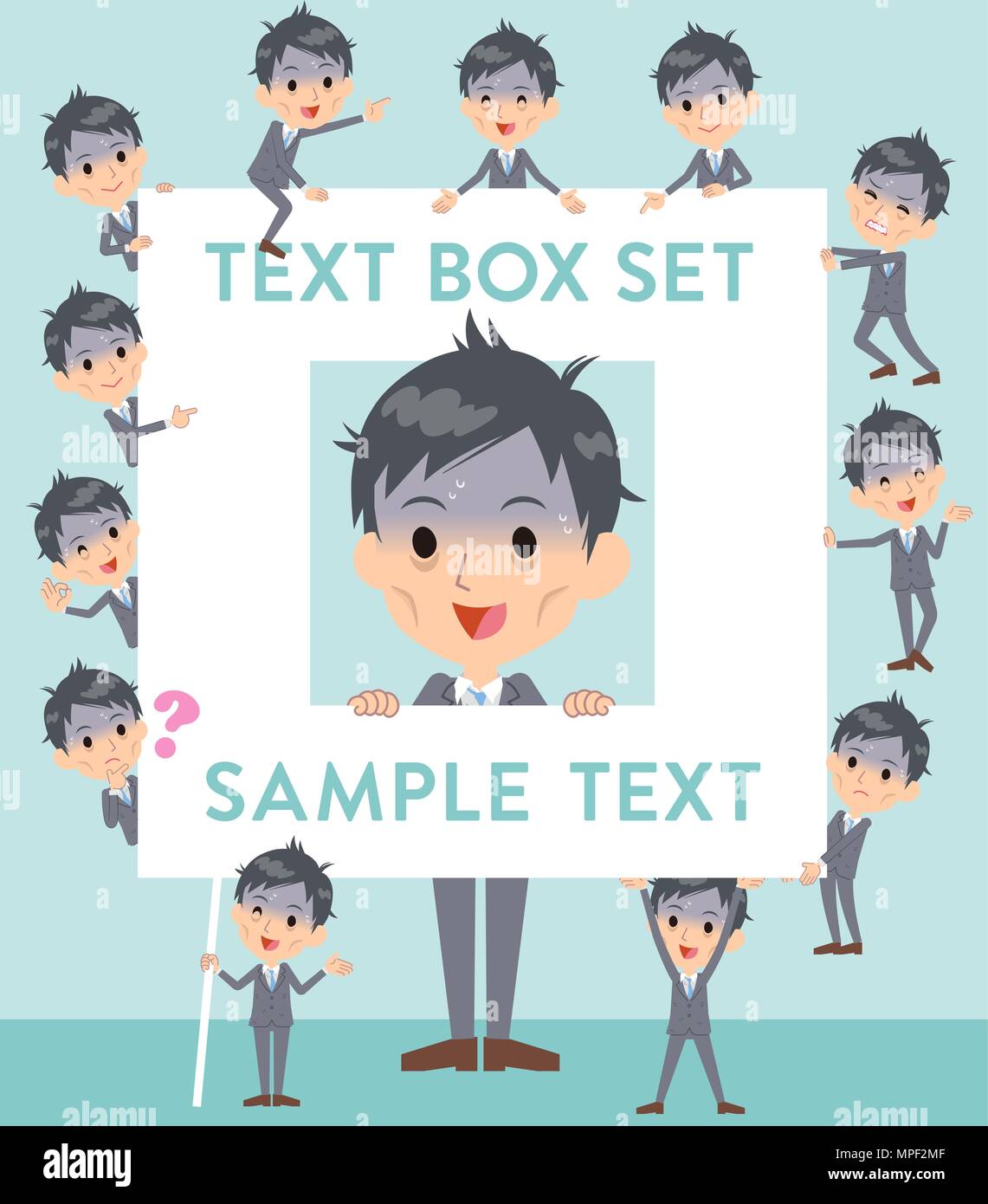 Gray Suit Businessman Bad condition text box Stock Vector Image & Art ...