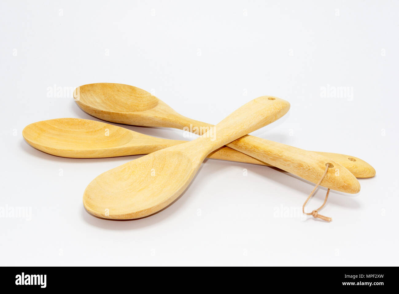Set of wooden cooking spoons Stock Photo - Alamy
