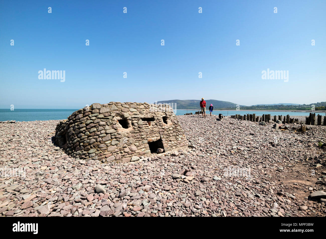The Remains of a World War 2 Pill Box on the Shingle Beach at Porlock ...