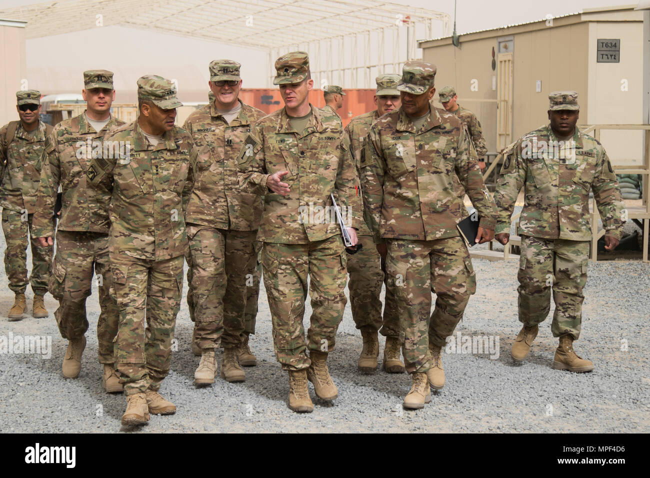 Lt. Gen. Michael X. Garrett, the U.S. Army Central Commander, receives ...
